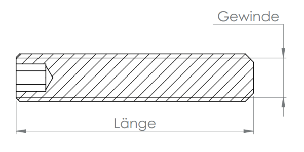 Gewindestift mit Kegelkuppe, flacher Kopf, mit Innensechskant | widmann ...