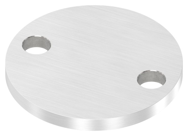 Edelstahl Ankerplatte mit 2 Bohrungen, ohne Fase, Rundschliff oder Längsschliff, V2A / V4A ...