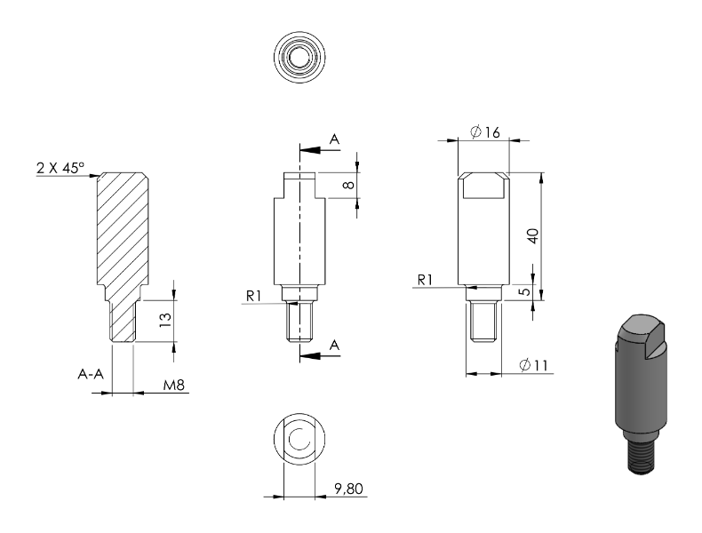 Gewindestift für den Einbau von Platten | widmann-shop.de