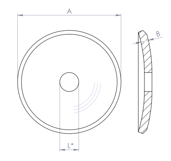 Edelstahl Ronde, mit Fase und Mittelbohrung, Rundschliff, V2A | widmann-shop.de