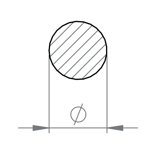 Edelstahl Rundstab Vollmaterial, Länge 6000 mm, V2A | widmann-shop.de